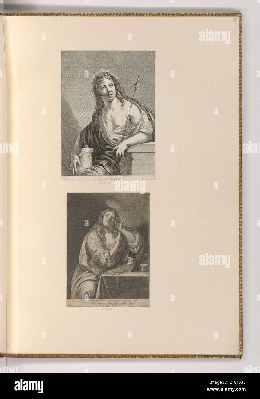 Charles David (Engraver) John the Baptist; Maria Magdalena. Etching ...