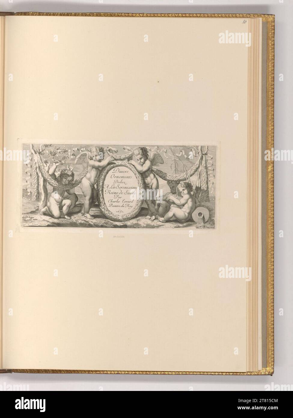 René Lochon (Engraver) Title sheet with putti. Copper engraving print ...