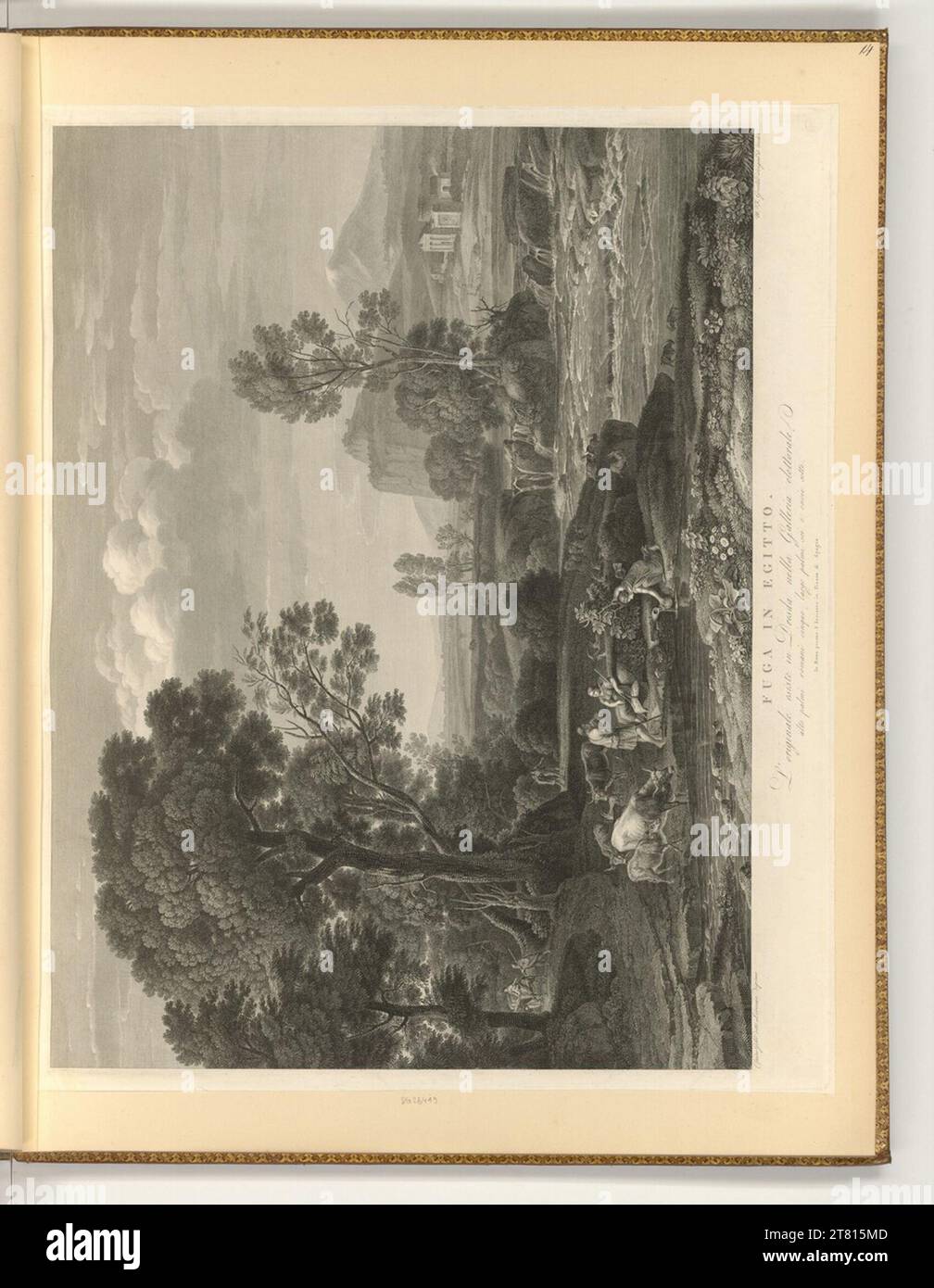 Wilhelm Friedrich Gmelin (Engraver) Escape to Egypt. Etching, copper ...