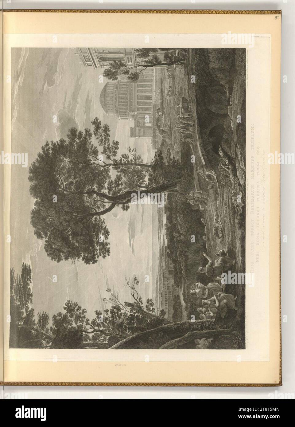 Giovanni Volpato (Engraver) Landscape with Apollot temple. Copper ...