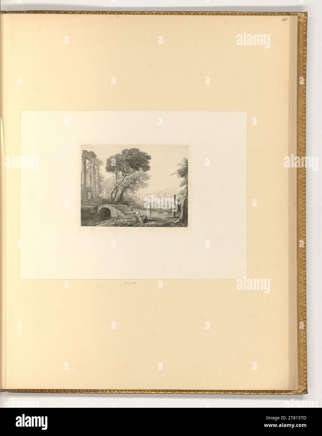 Claude Gellée gen. Claude Lorrain Landscape with temple ruins and ...