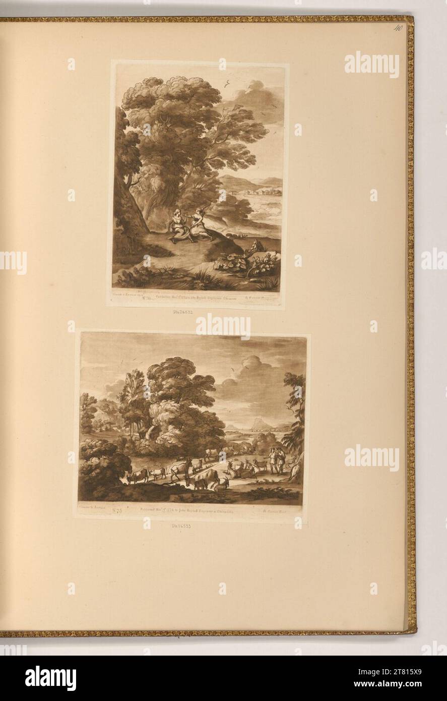 Richard Earlom (Engraver) Landscape with Zeus and Kallisto; Landscape ...
