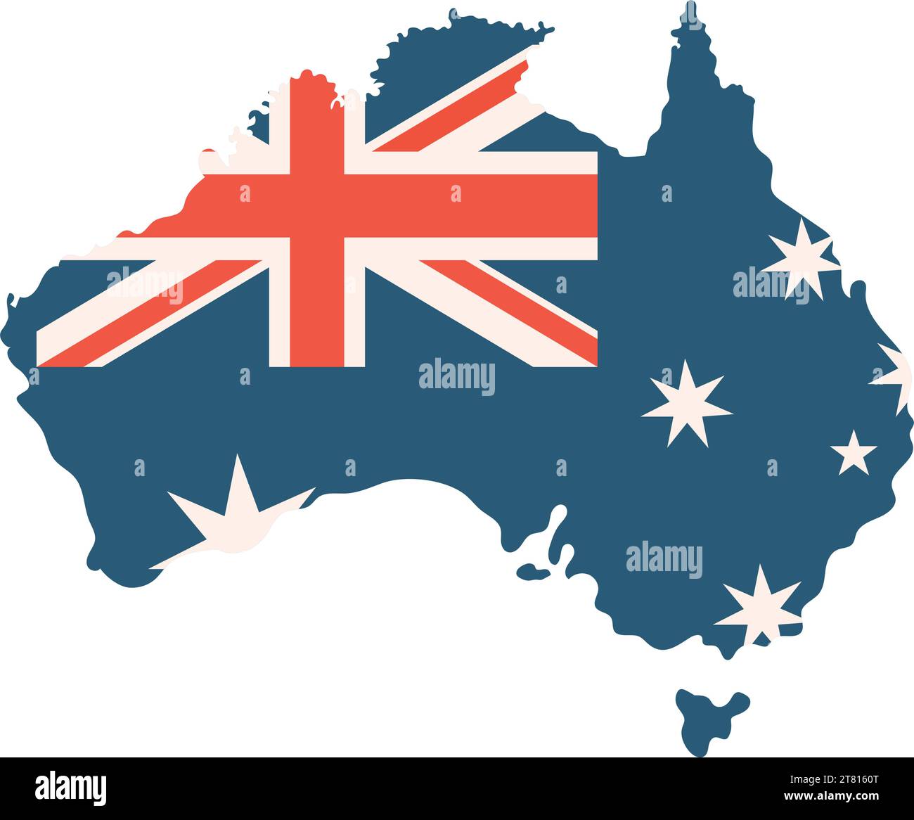 australia flag in map Stock Vector Image & Art - Alamy