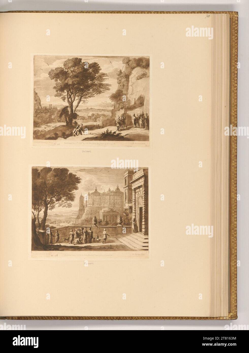 Richard Earlom (Engraver) Landscape in front of the Adullam cave ...