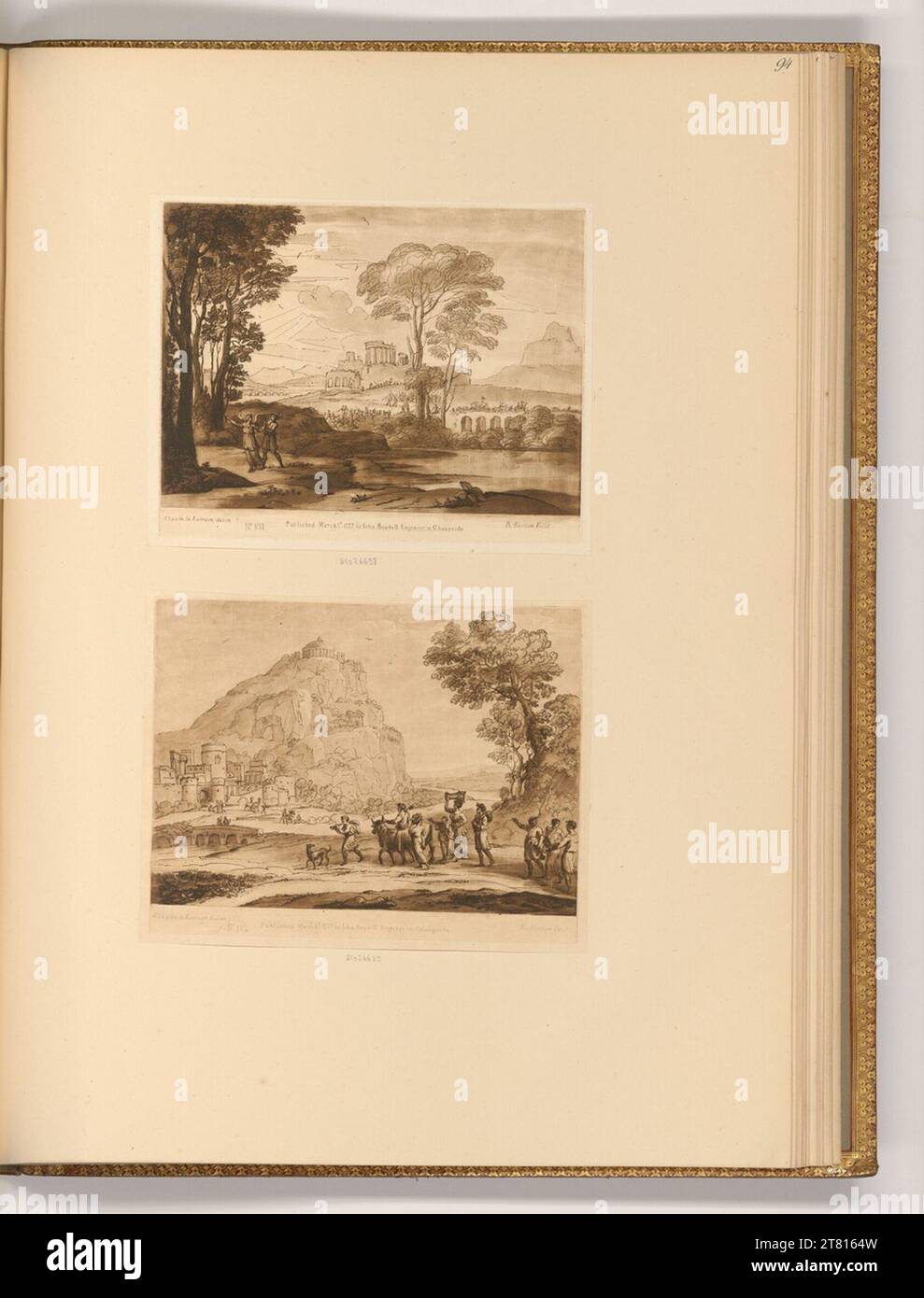 Richard Earlom (Engraver) Jakob wrestles with the angel; Landscape with ...