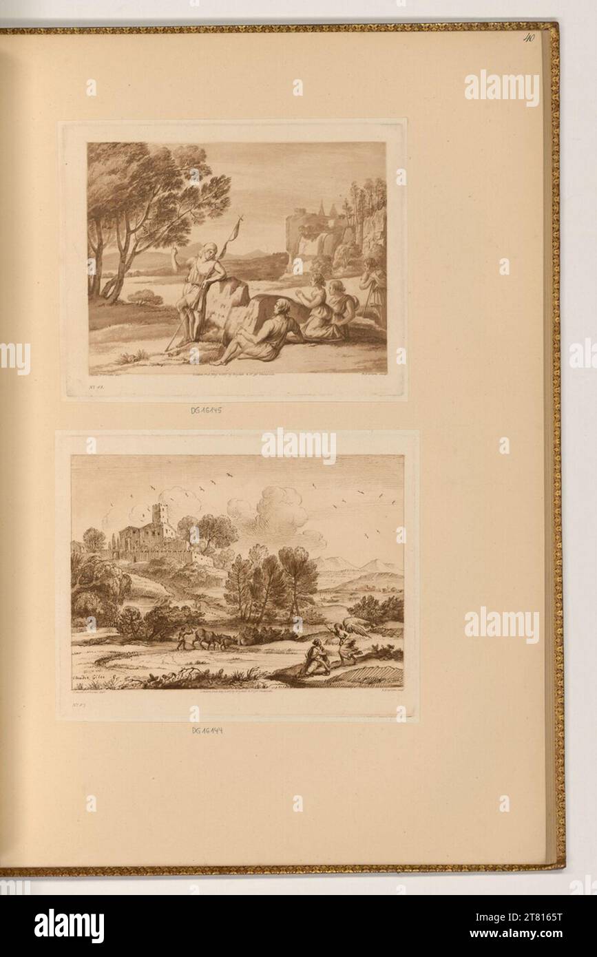 Richard Earlom (Engraver) John the Baptist sermon on the Jordan; Hagar ...