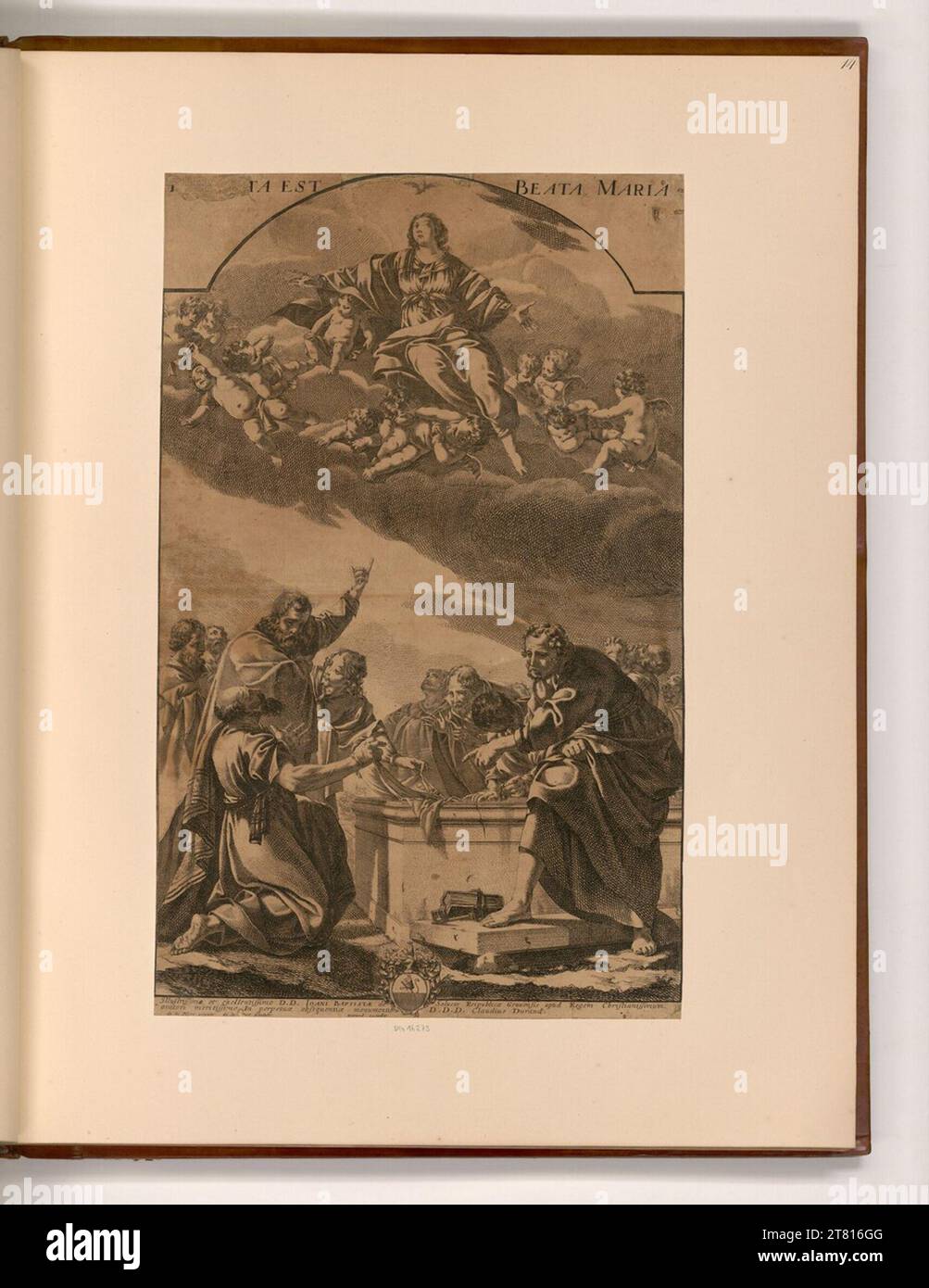 unbestimmt (Engraver) Mary in the sky. etching around 1700 Stock Photo - Alamy