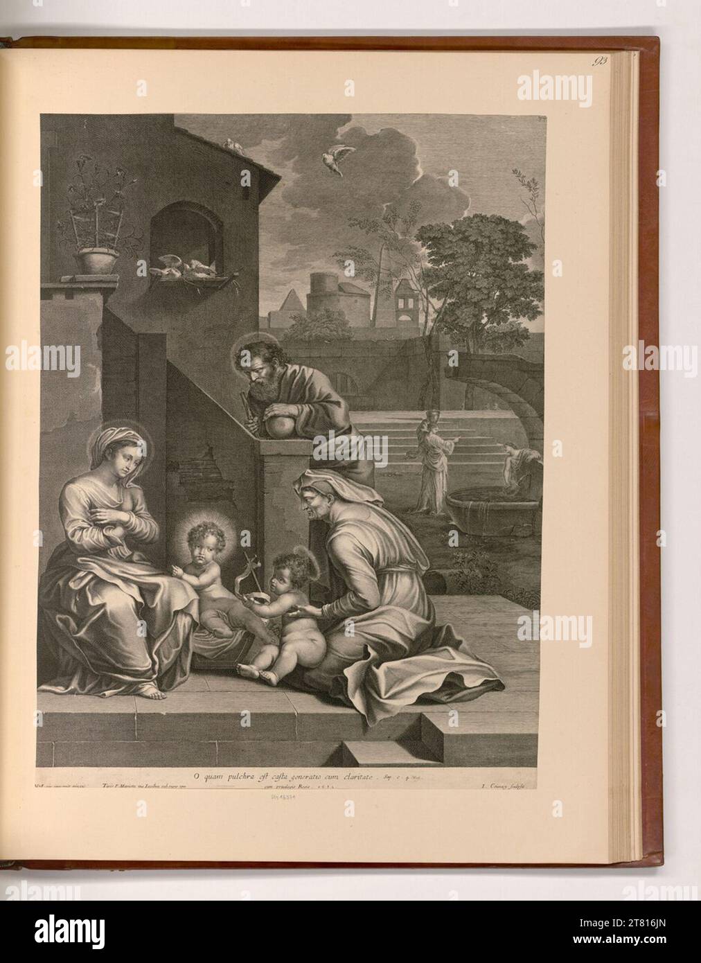 Jean Couvay (Engraver) Holy family with Johannesknaben and St ...