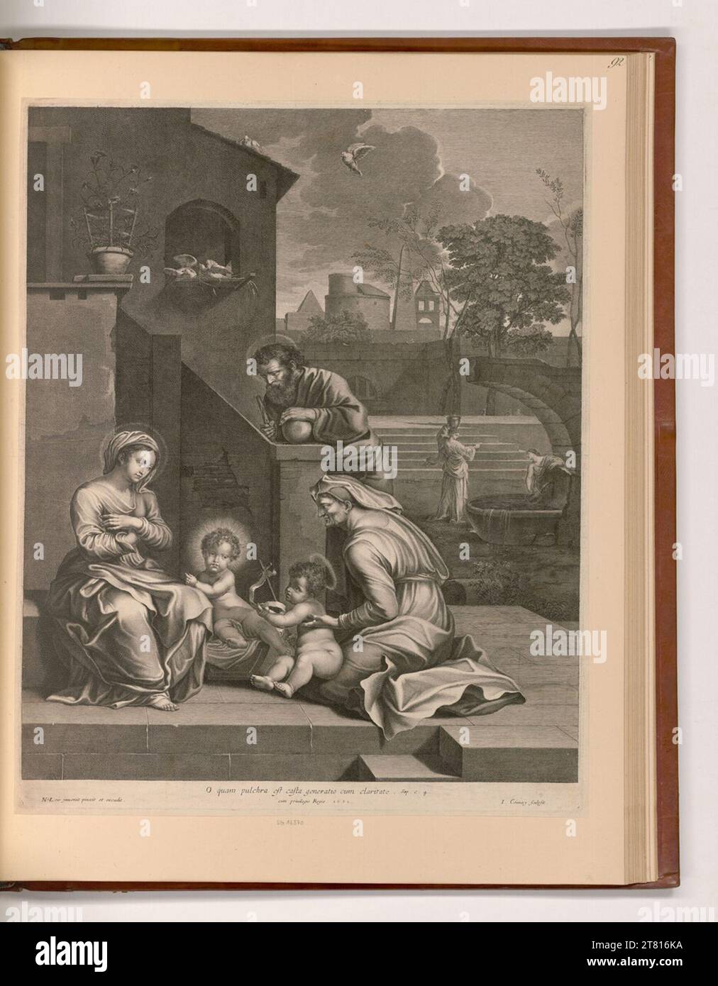 Jean Couvay (Engraver) Holy family with Johannesknaben and St ...