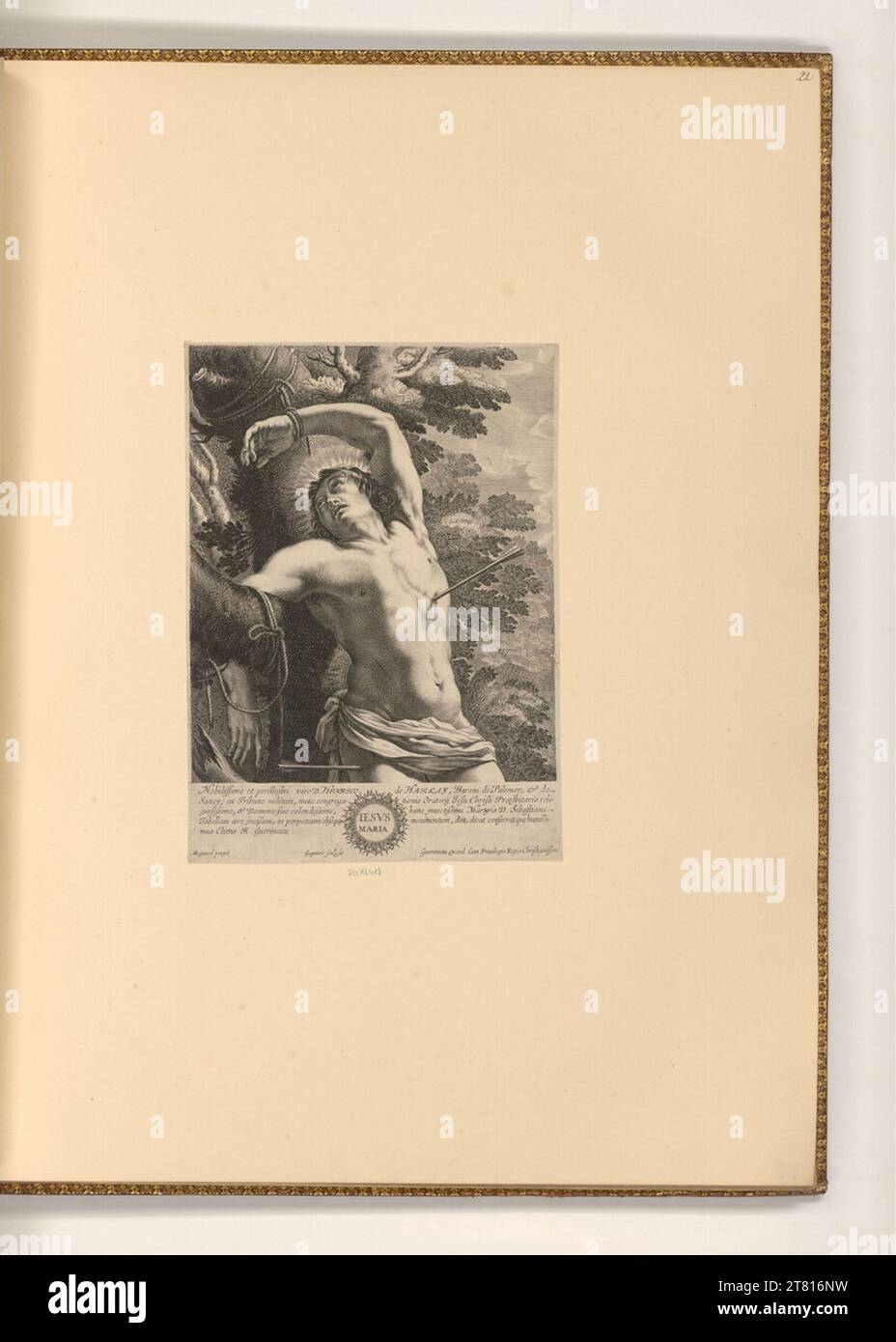 Jean Ganière (Engraver) Hl. Sebastian. Copper engraving, etching 1635 ...