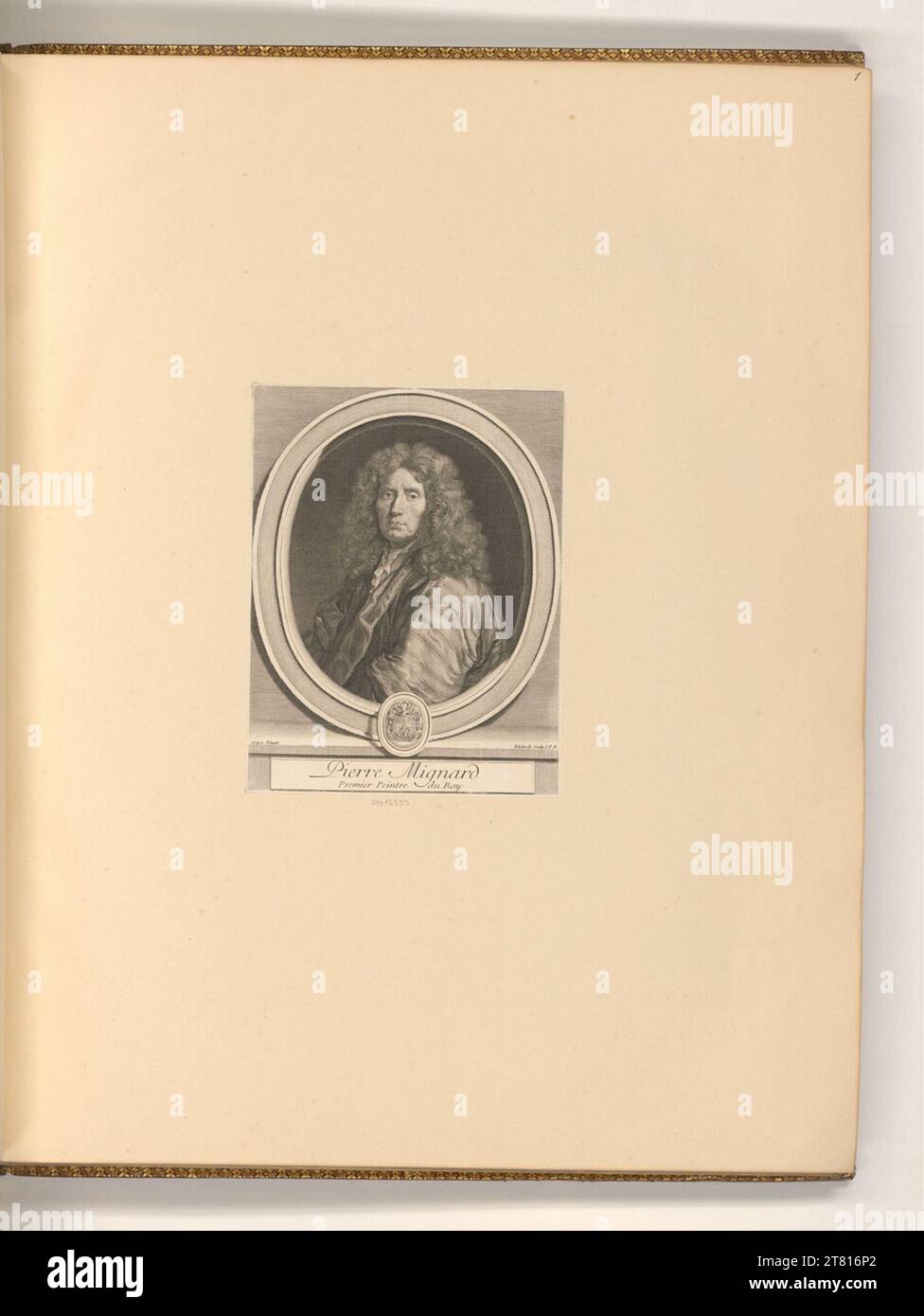 Gerard Edelinck (Engraver) Pierre Mignard First painter of Roy. Copper ...