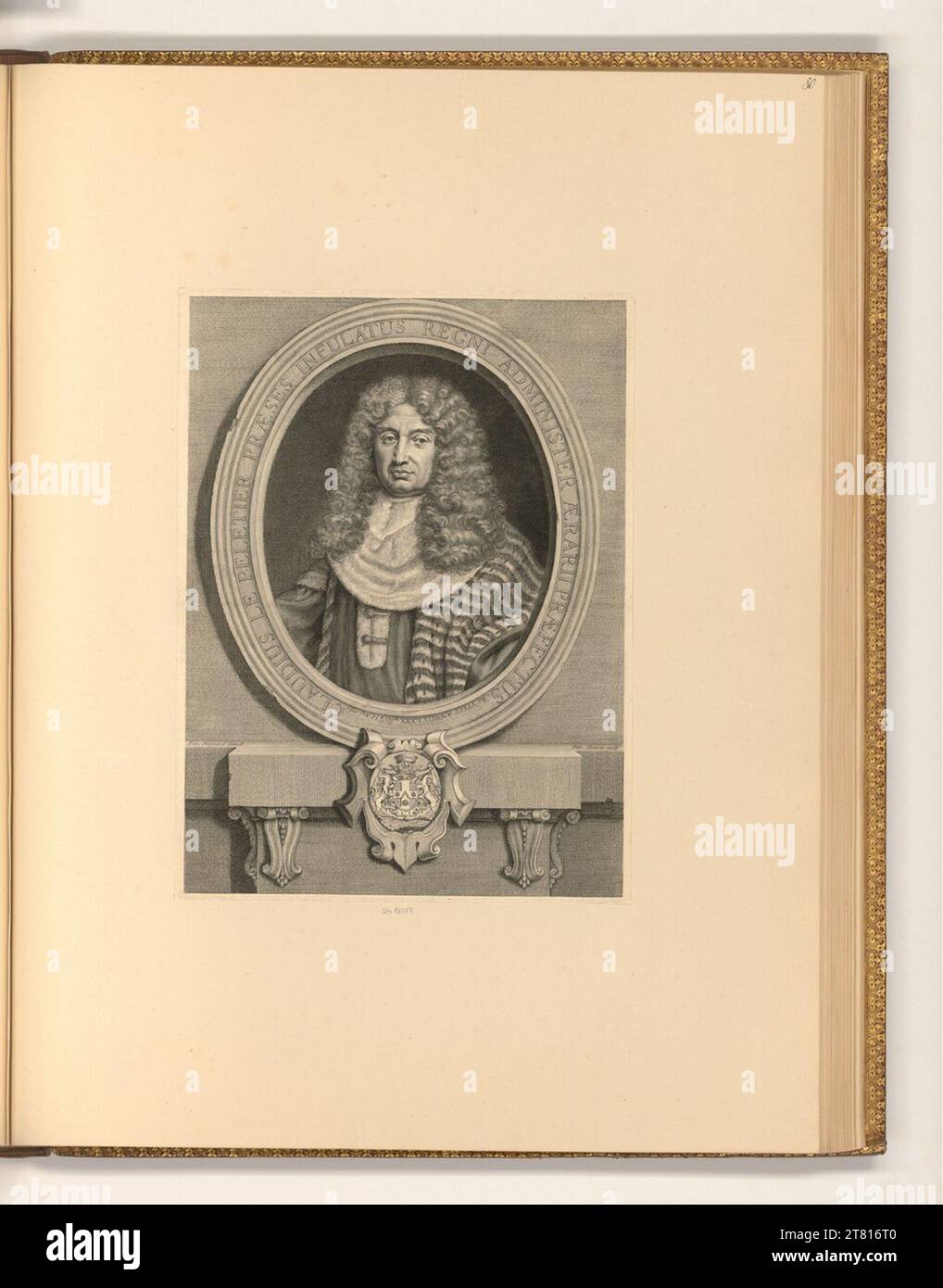 Pierre Drevet (Engraver) Portracy Claudius Le Pelnetier. Copper ...