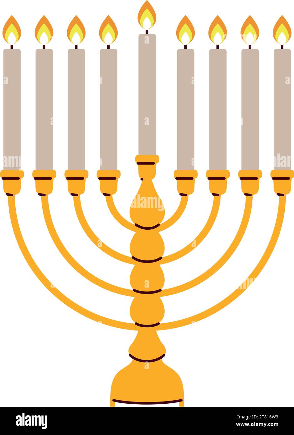 hanukkah menorah candles Stock Vector Image & Art - Alamy