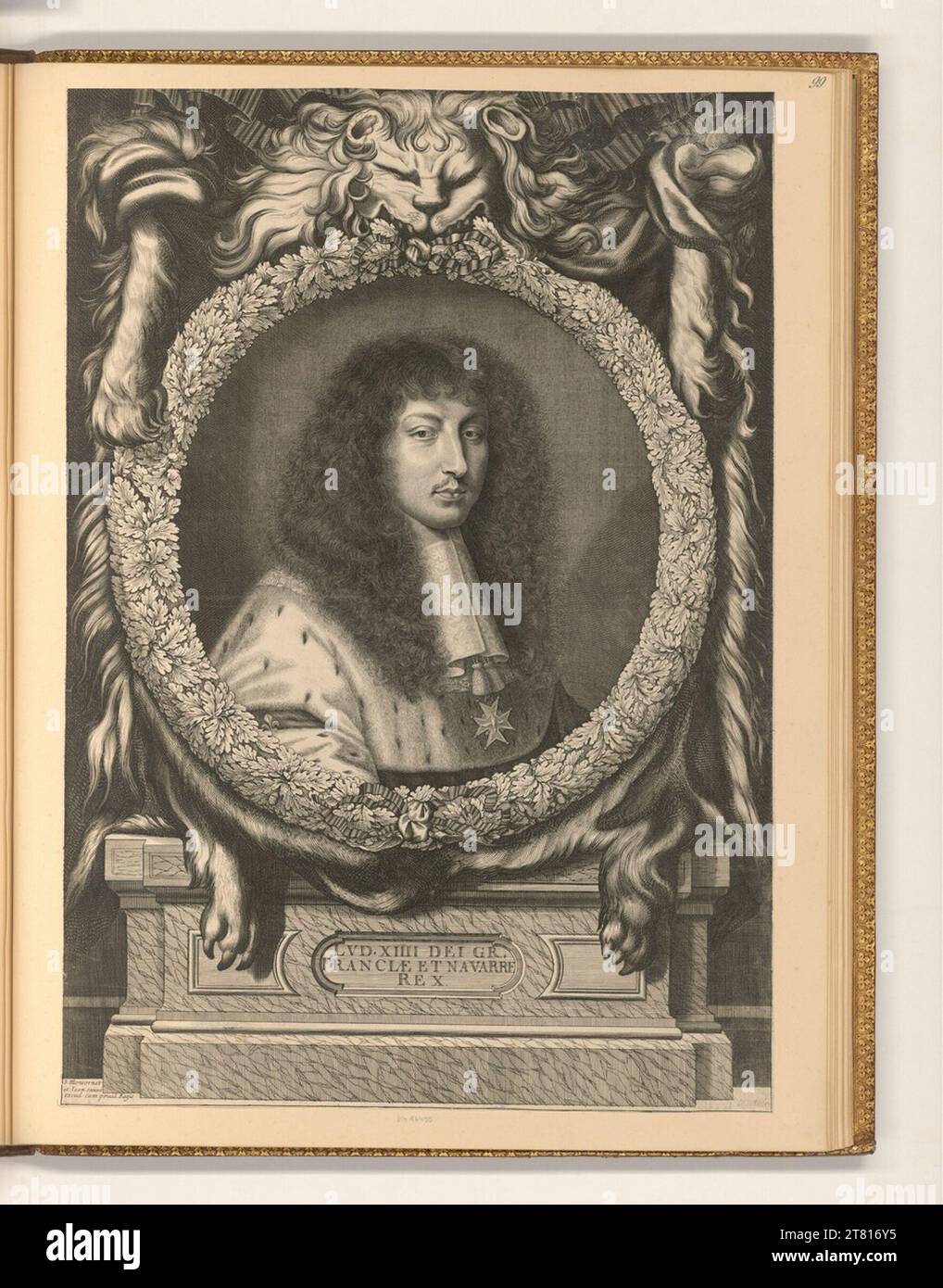 Jean Sauvé (Engraver) Porträt Louis XIV., King of France. Copper ...