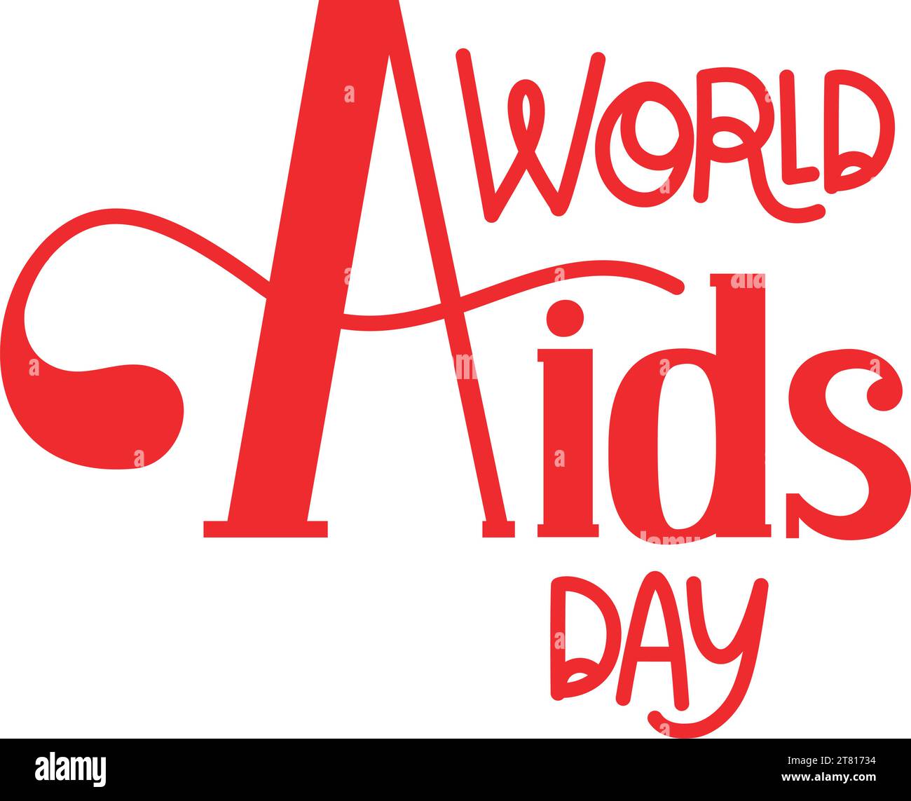 aids day message calligraphy Stock Vector Image & Art - Alamy