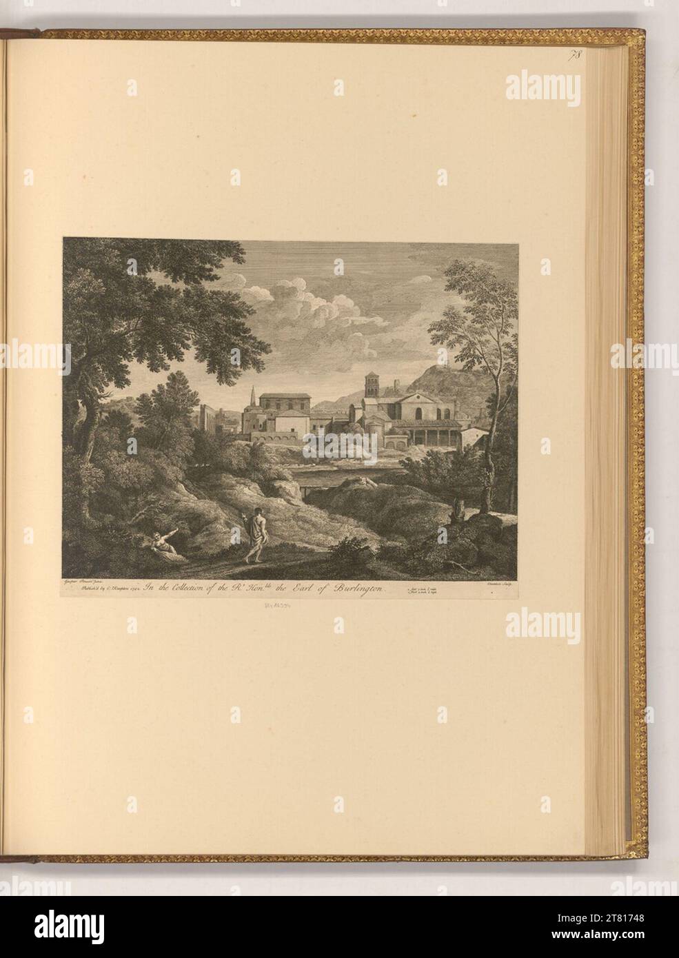 Jean Baptiste Chatelain (Engraver) Landscape with two people on one way ...