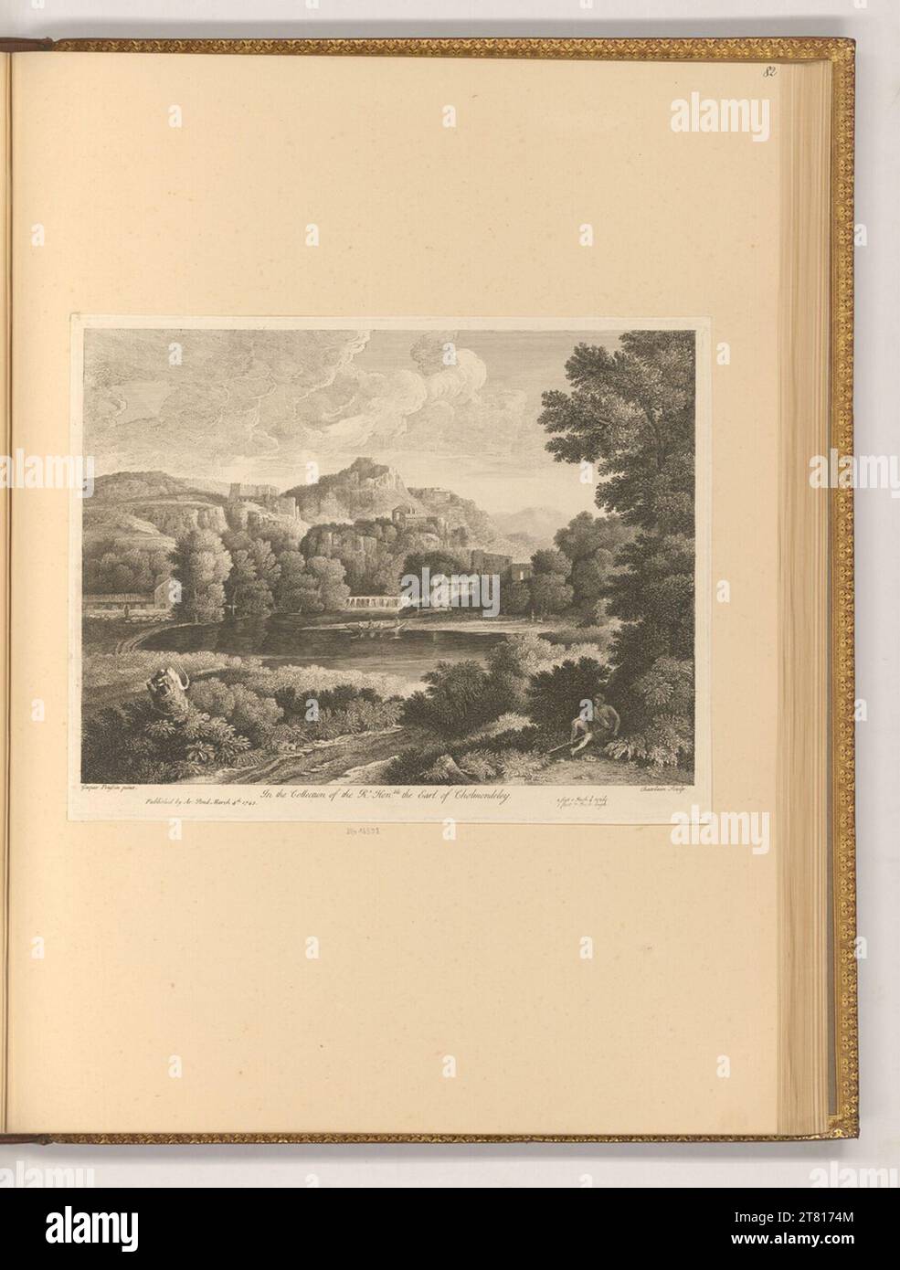 Jean Baptiste Chatelain (Engraver) River landscape with boat and ...