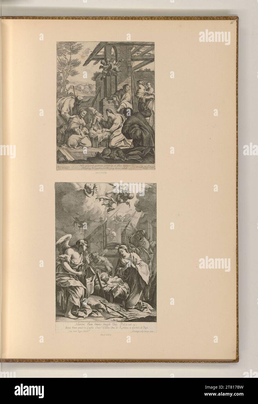 Simon Vouet (Engraver) Birth of Christ; Adoration of the shepherds ...