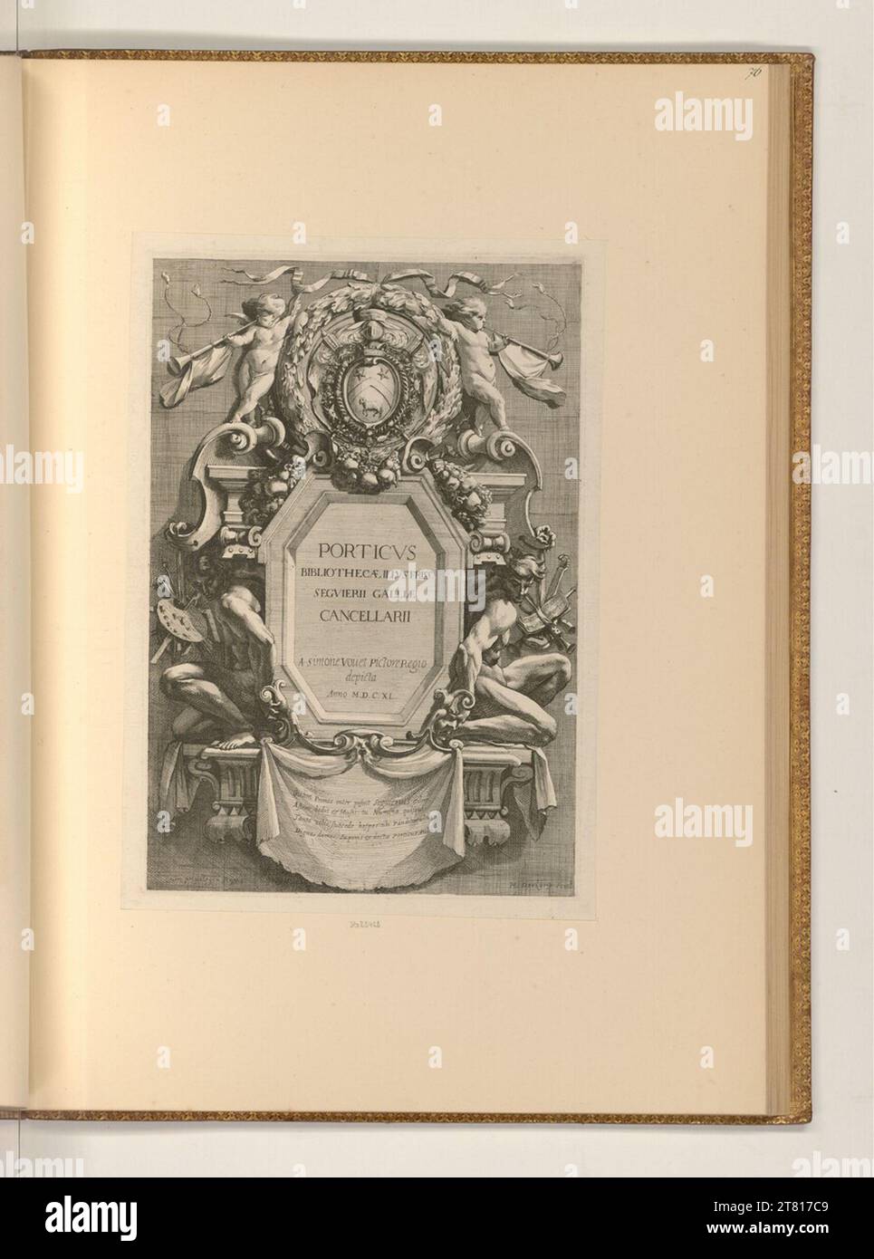 Michel Dorigny (Engraver) Frontispiz. etching 1640 , 1640 Stock Photo ...