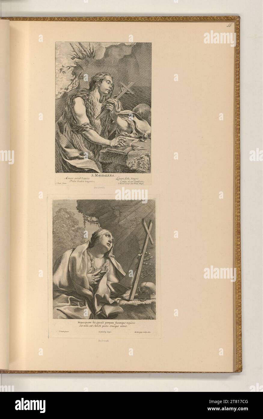 Michel Dorigny (Engraver) Maria Magdalena. Copper engraving, etching ...