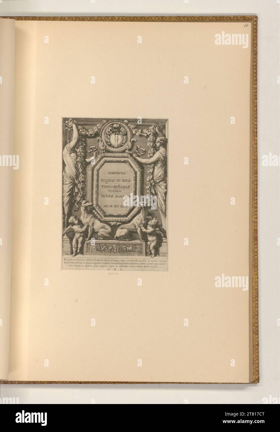 Michel Dorigny (Engraver) Frontispiz. etching 1644 , 1644 Stock Photo ...