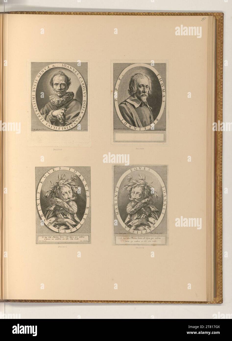 Michel Lasne (Engraver) Portraits of men. Copper engraving print 1610 ...