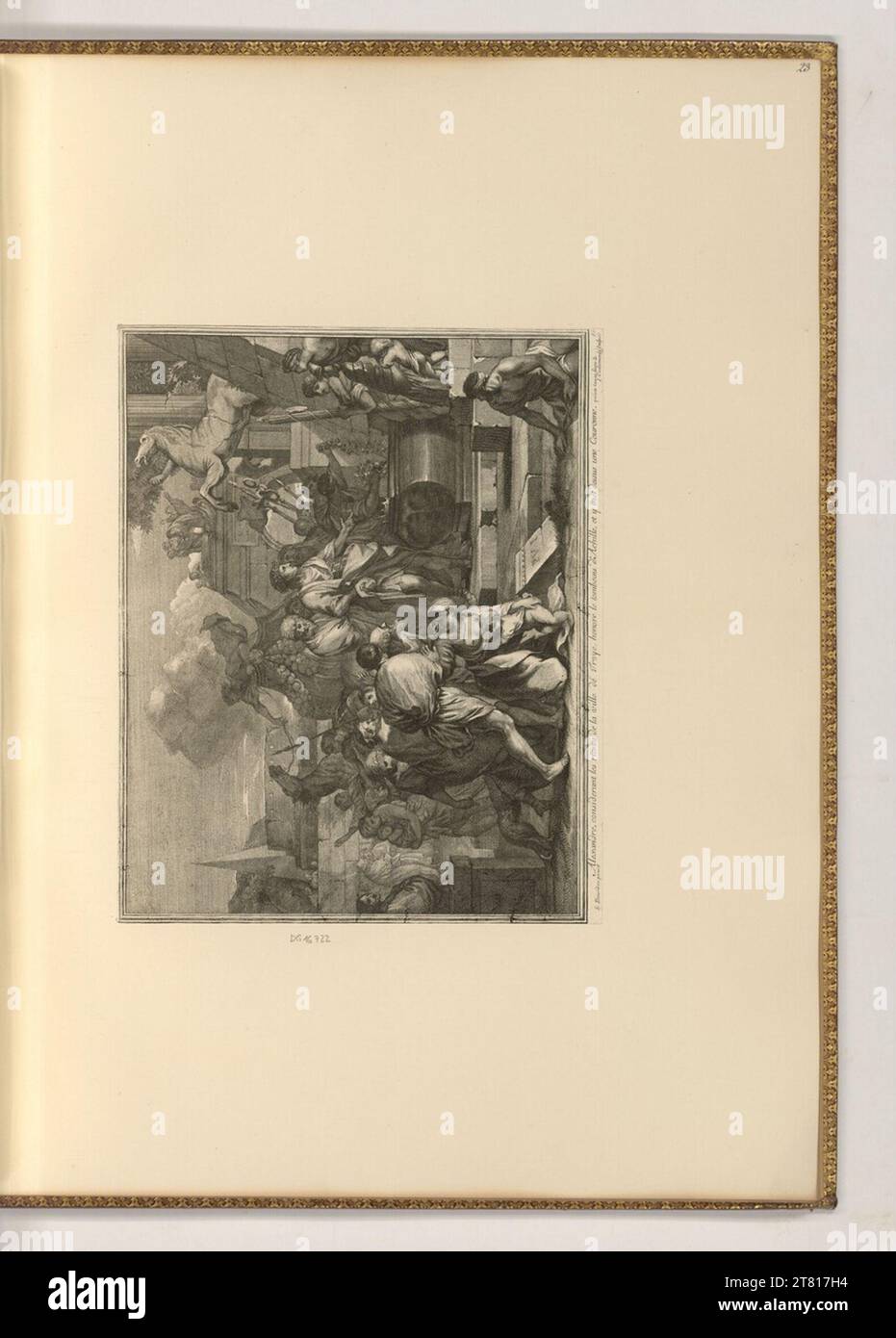 Jacob Coelemans (Engraver) Alexander the Great in front of the grave of ...