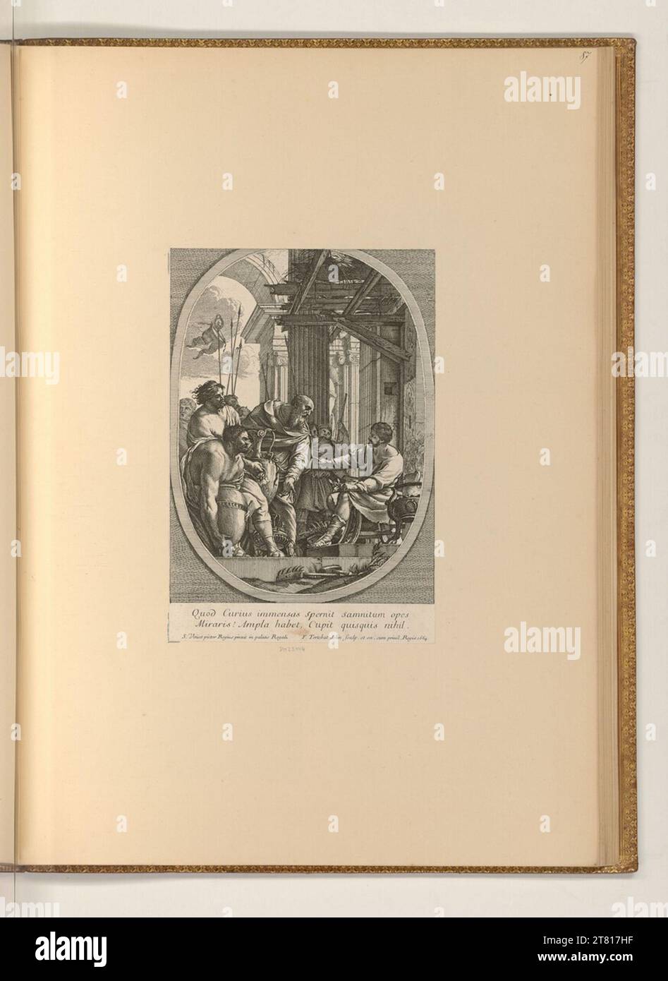 Francois Tortebat (Engraver) Botschafter der Samniten Bringen Manius ...