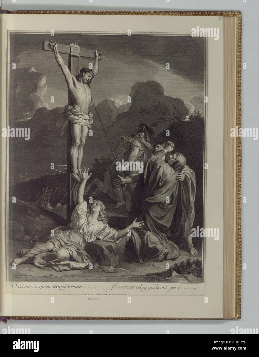 François de Poilly der Ältere Christ on the cross with Maria, Johannes ...