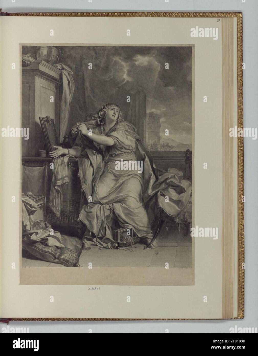 Gerard Edelinck (Engraver) The return to virtue. Copper engraving ...