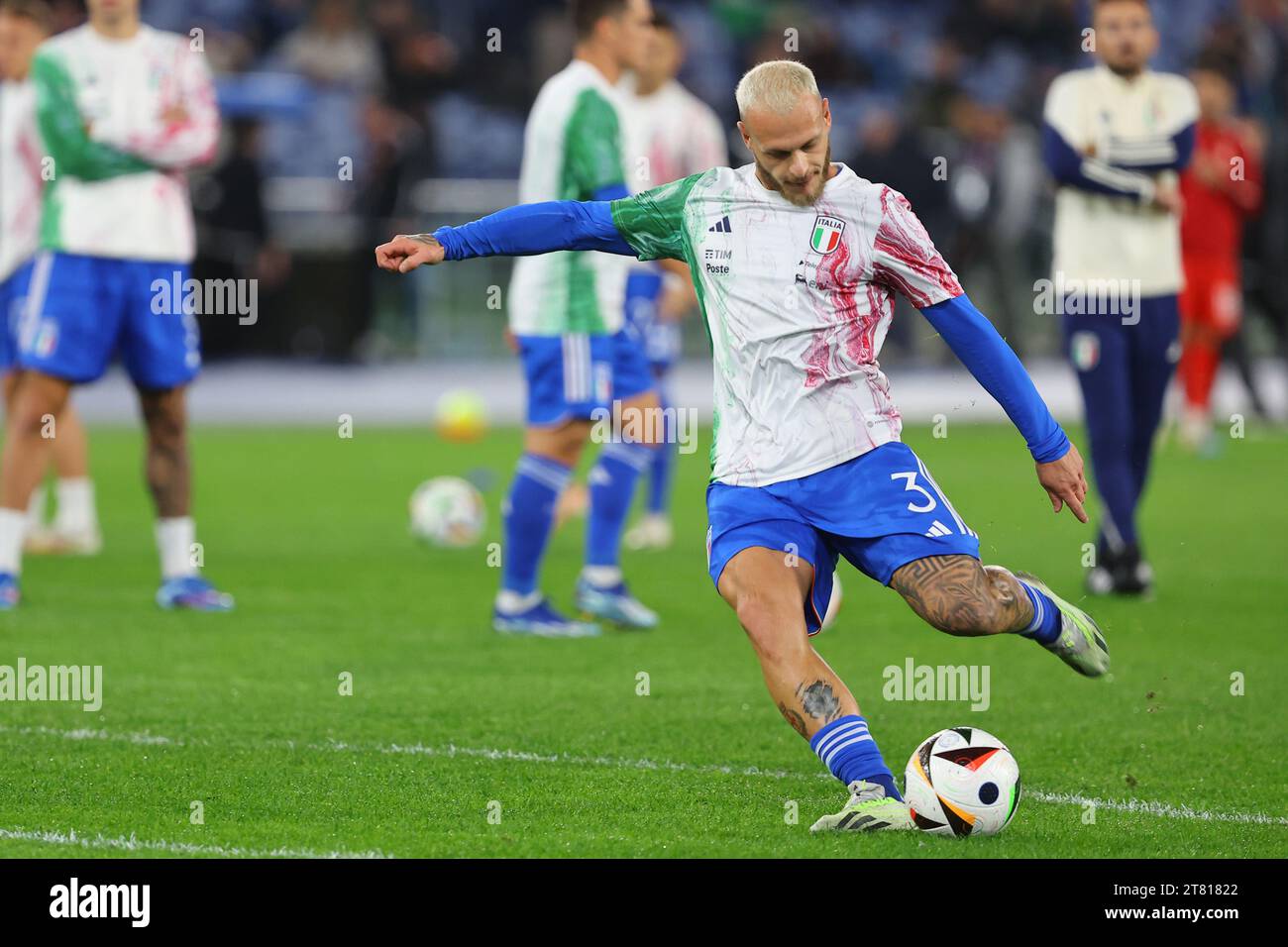 Rome, Italy. 17th Nov, 2023. Rome, Italy 17.11.2023: Italy Warm-up ...