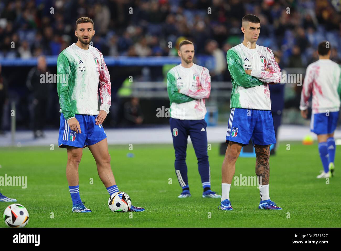 Rome, Italy. 17th Nov, 2023. Rome, Italy 17.11.2023: Italy Warm-up ...