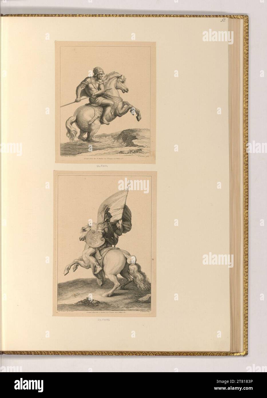Charles Le Brun Rider with lance from the Granicus Battle; Rider with ...