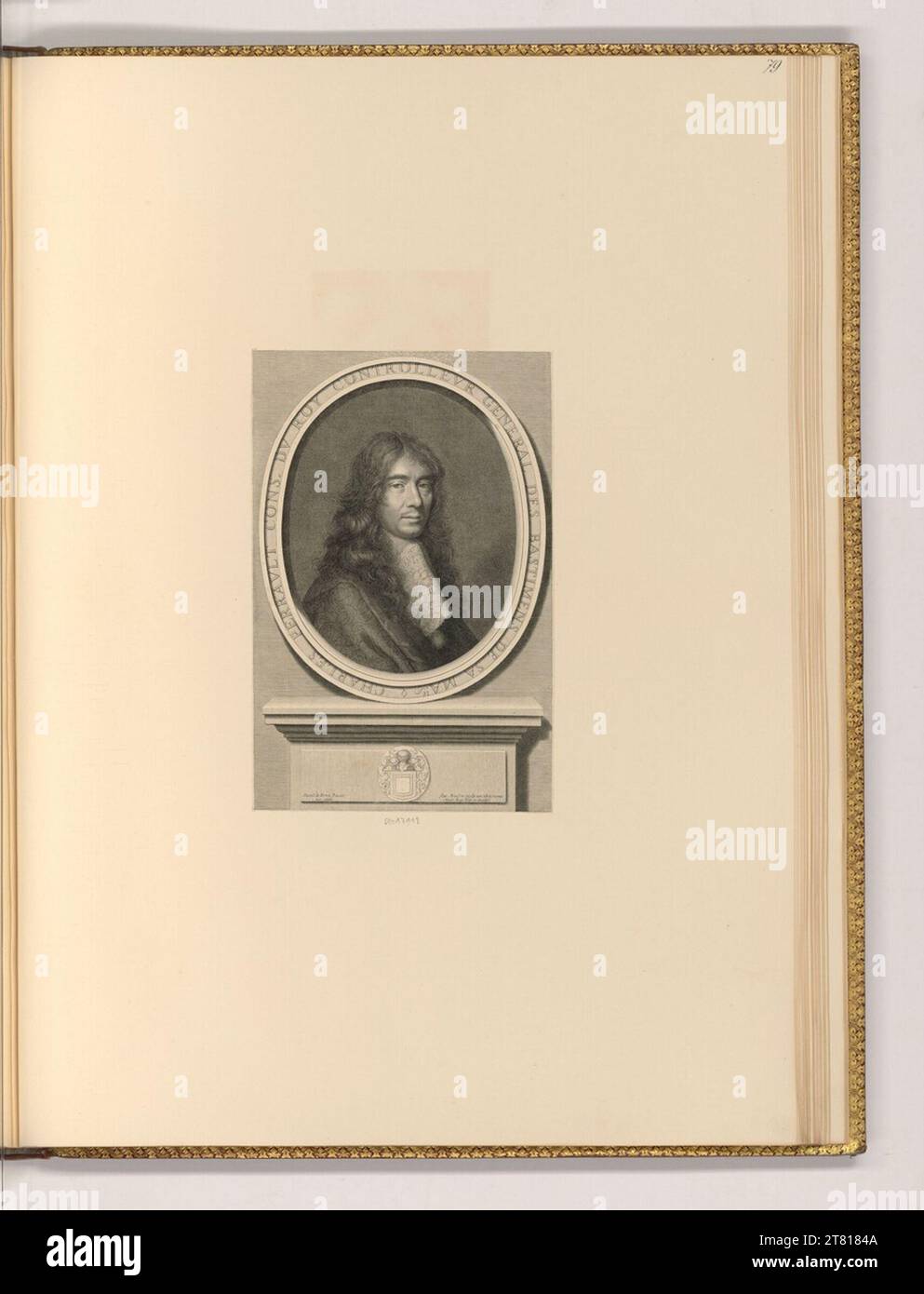 Étienne Baudet (Engraver) Portrait Charles Perrault. Copper engraving ...