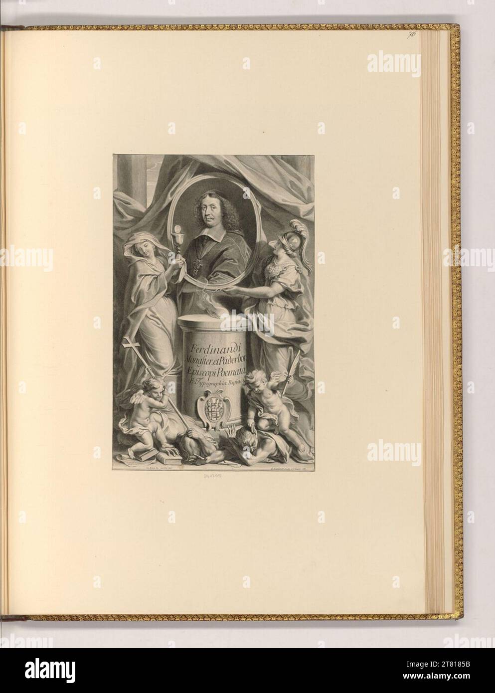 Gerard Edelinck (Engraver) Portrait Ferdinand von Fürstenberg, Bishop ...