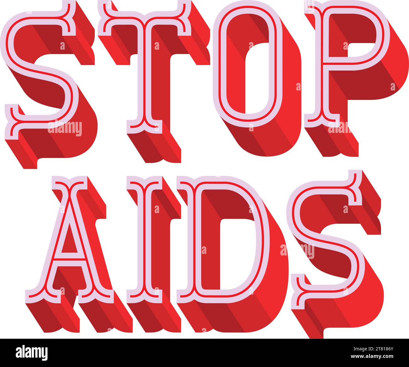 aids campaign lettering with stop aids message Stock Vector Image & Art ...