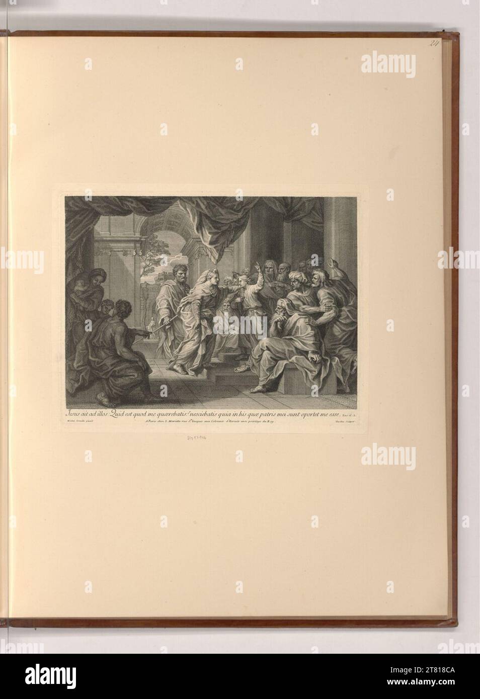 Nicolas Henri Tardieu The twelve -year -old Jesus in the temple. Copper ...