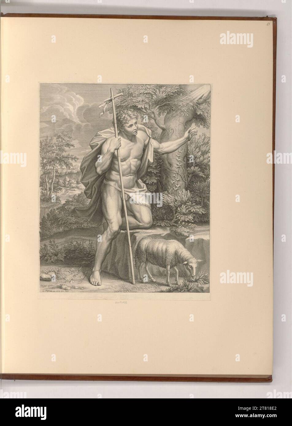 Noël Coypel John the Baptist. Copper engraving print 1655-1683 , 1655/ ...