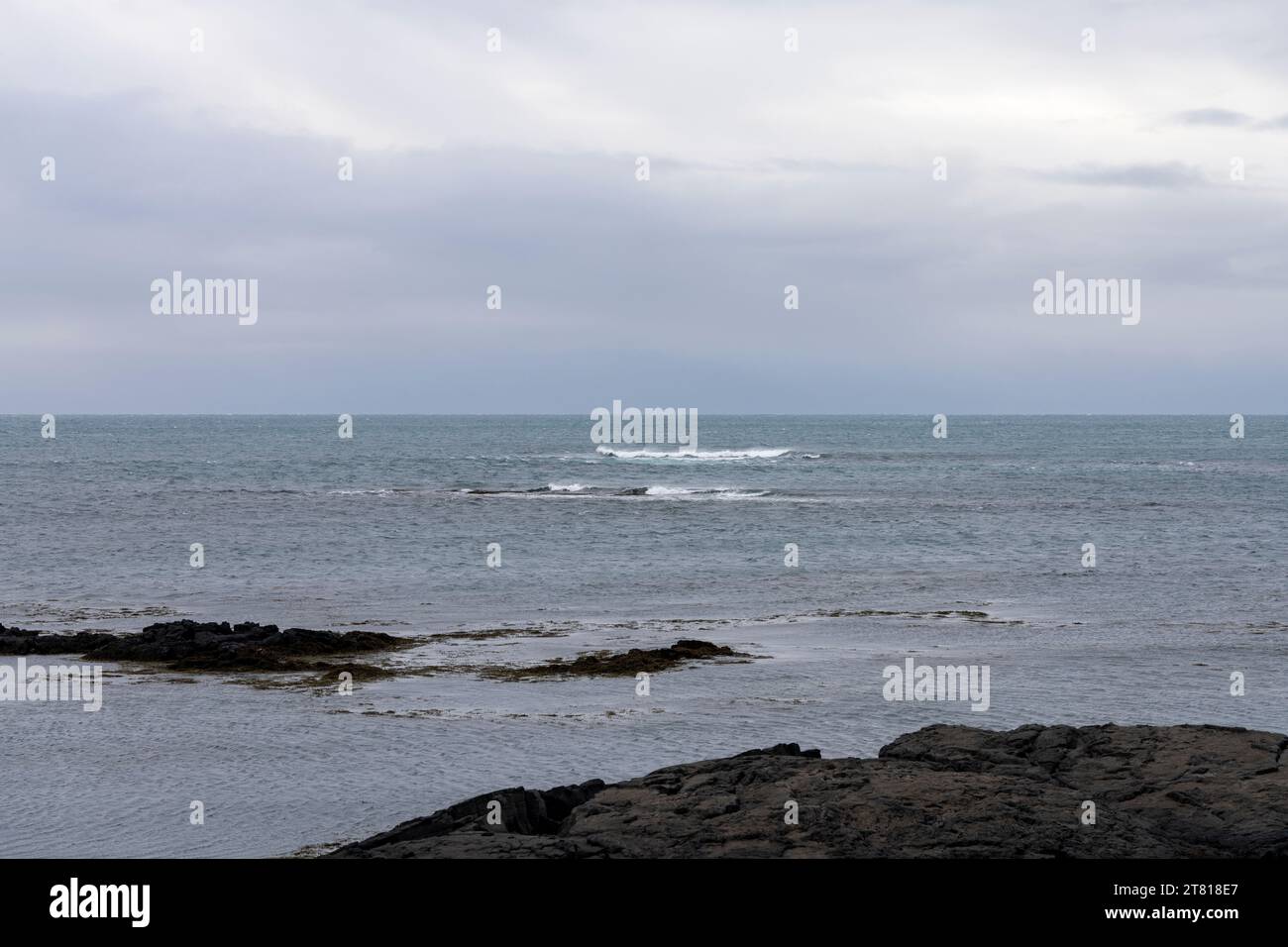 Atlantic ocean in southwest Iceland Reykjanes Peninsula Stock Photo - Alamy