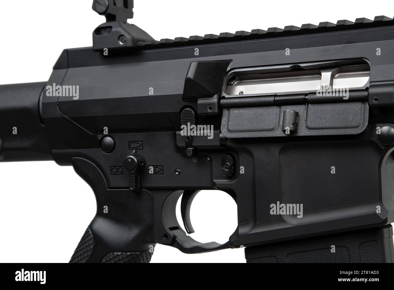 Modern automatic rifle isolated on white background. Weapons for police ...