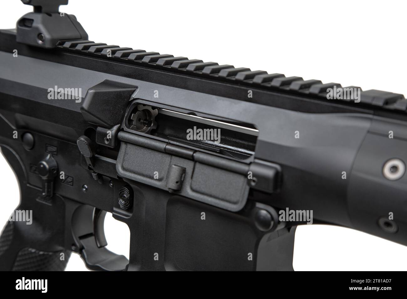 Modern automatic rifle isolated on white background. Weapons for police ...