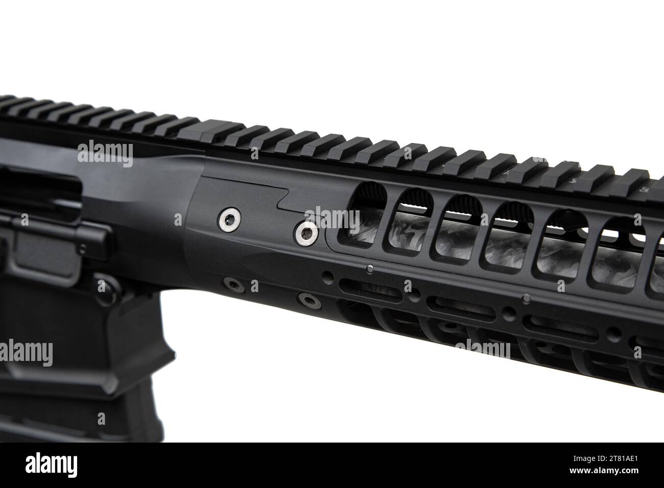 Modern automatic rifle isolated on white background. Weapons for police ...