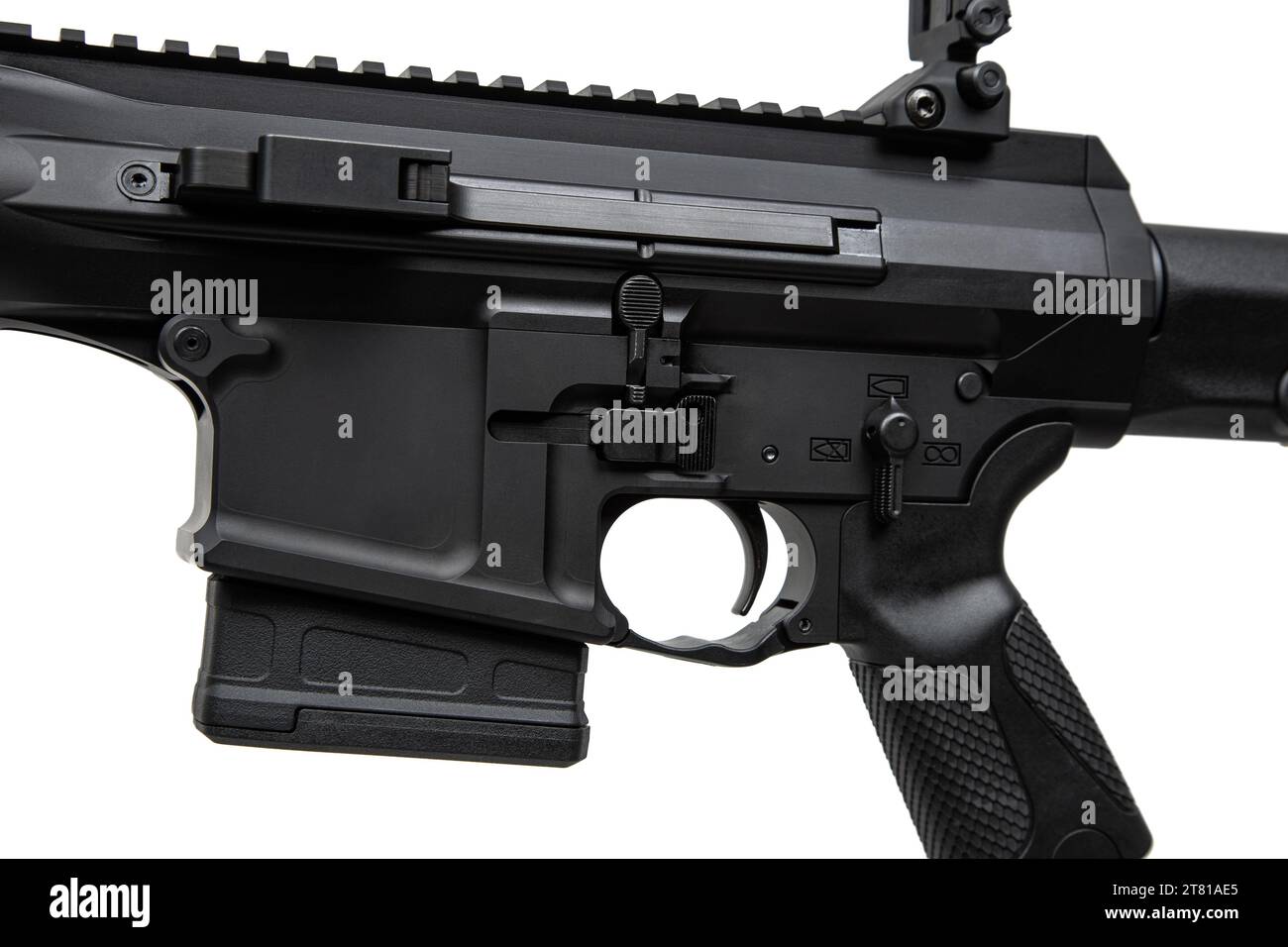 Modern automatic rifle isolated on white background. Weapons for police ...