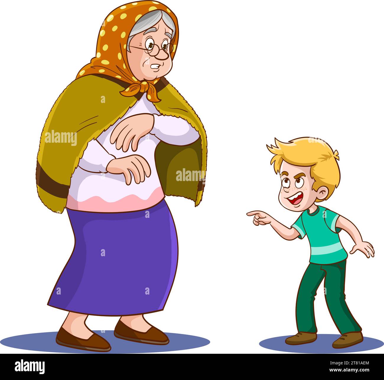 Funny angry old woman Cut Out Stock Images & Pictures - Alamy