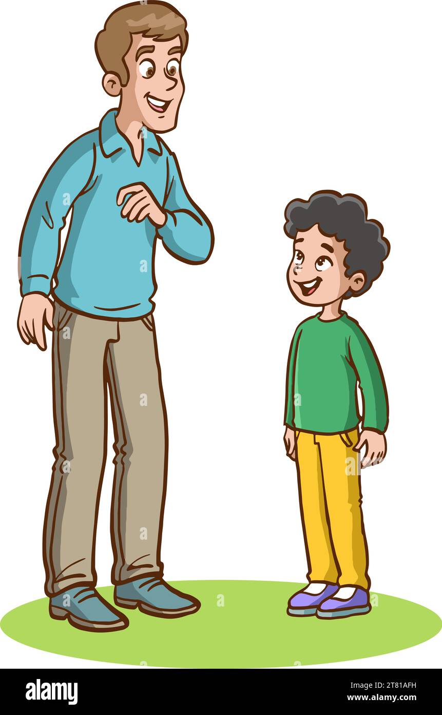 children and man standing talking.father and children talking vector ... children and man standing talking.father and children talking vector ...