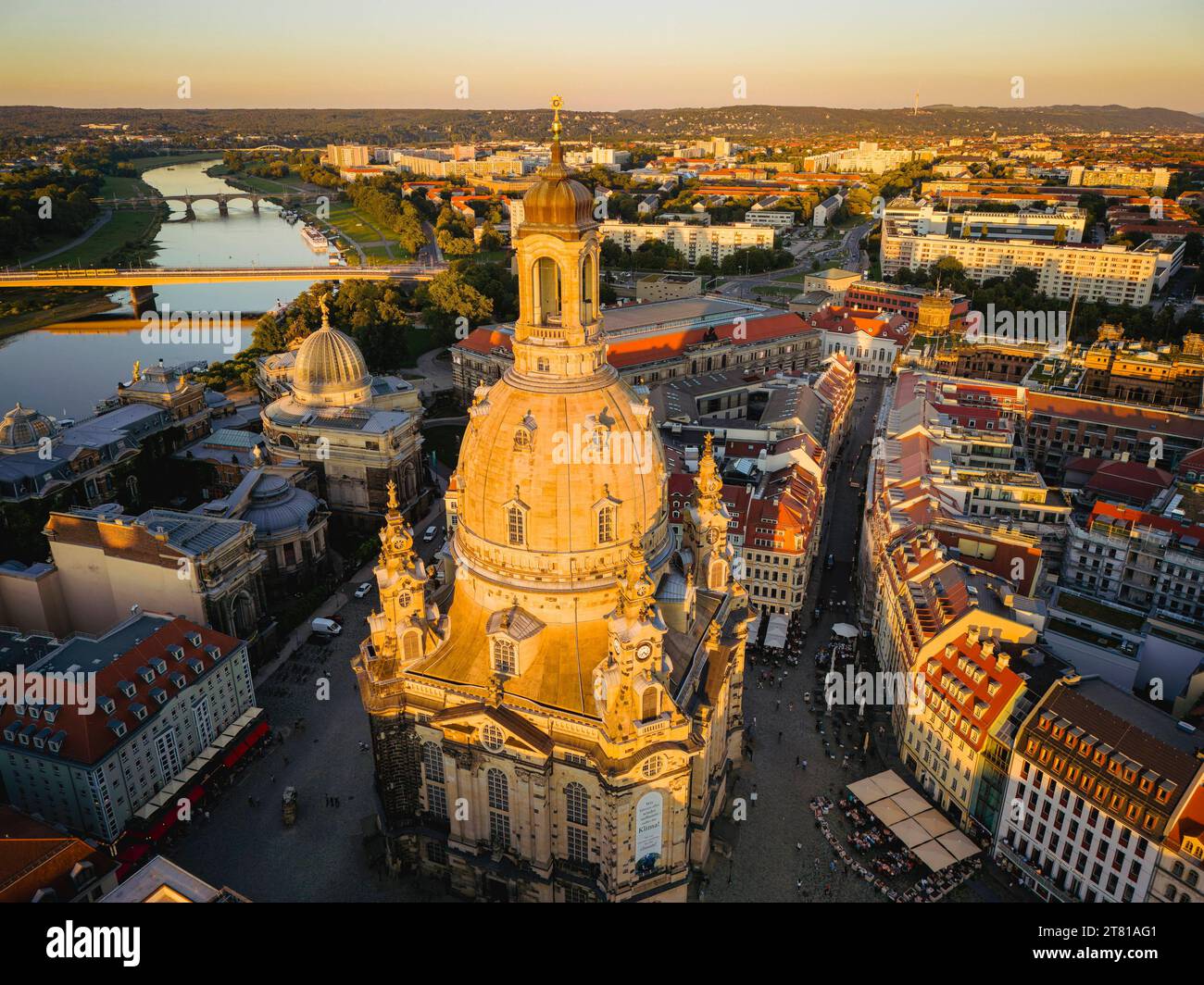 Luftbild Dresden Altstadt mit Frauenkirche Dresden Sachsen Deutschland ...