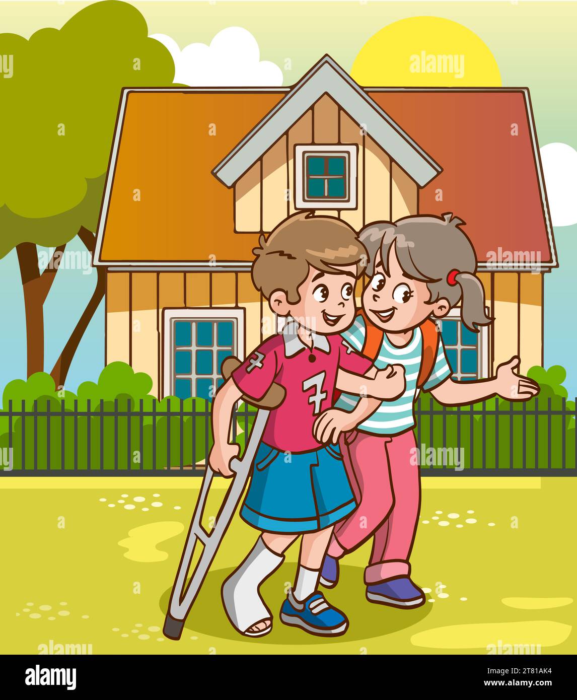 Helping Friend Clipart