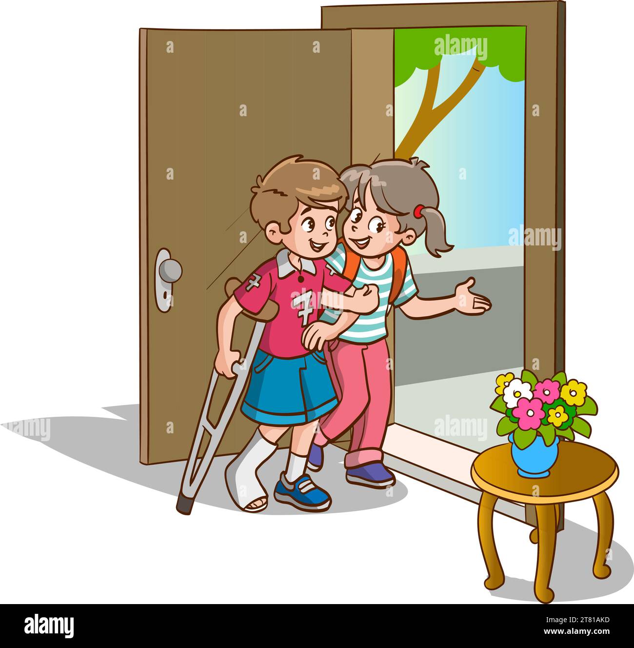 Helping Friend Clipart