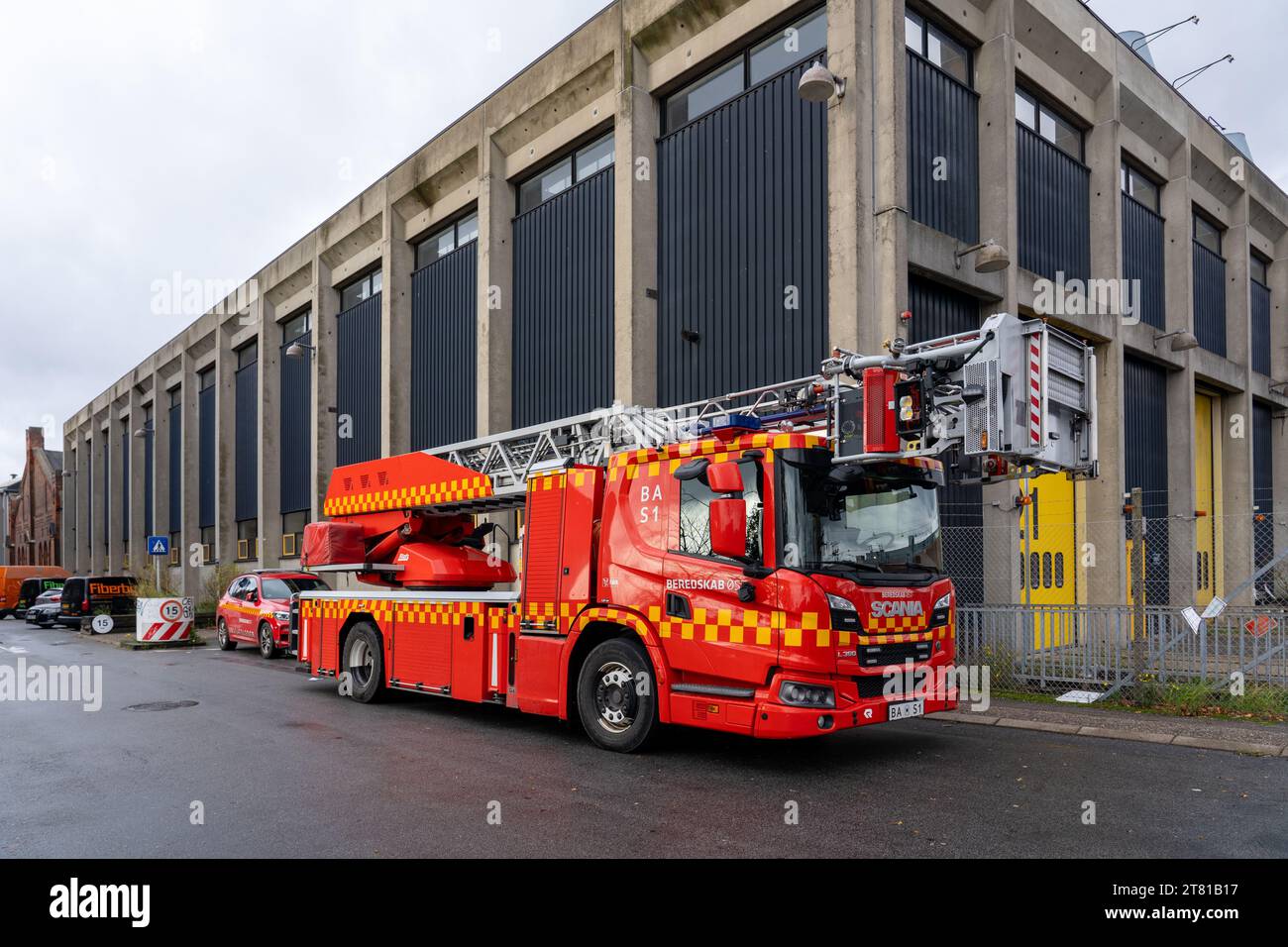 Fire Truck in Copenhagen Stock Photo - Alamy