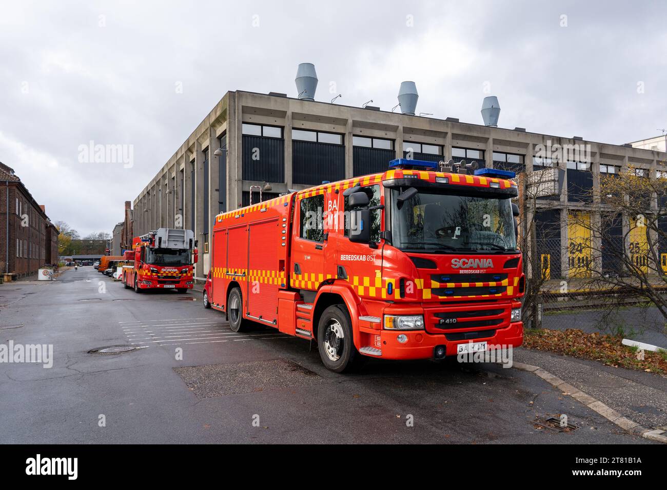 Fire Truck in Copenhagen Stock Photo - Alamy